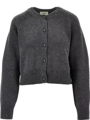 Max Mara Fine-knit Button-up Cardigan - Grey