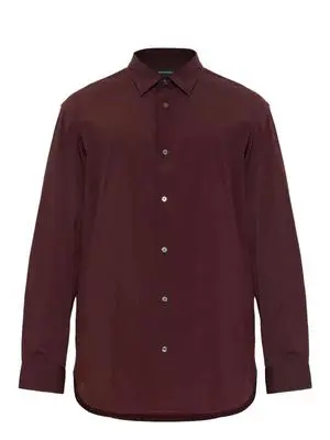 Emporio Armani Regular-fit Shirt In Stretch Fabric - Red