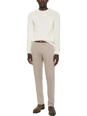 Tagliatore Nobhil Ribbed-trim Crew Neck Sweater - Neutrals
