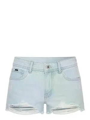 PEPE JEANS Distressed-finish Denim Shorts