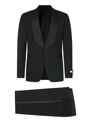 Canali Shawl-lapel Single-breasted Suit - Black