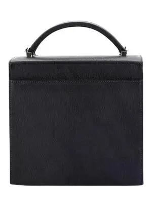 Hermès Cinhetic Top Handle Bag Verso Chevre Mysore Satchel - Black