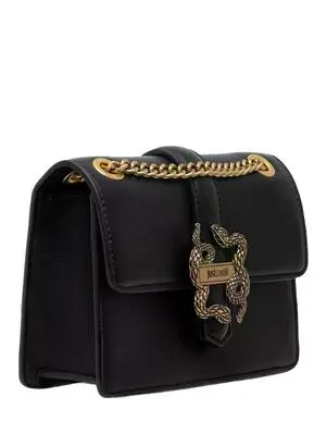 Just Cavalli Snake-plaque Mini Bag - Black