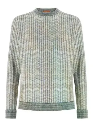 Missoni Cashmere And Viscose Zig Zag Pullover - Neutrals