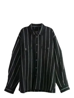 UMA WANG Vertical-stripe Shirt - Black