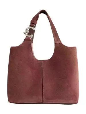 COCCINELLE Small C-easy Suede Tote Bag - Red