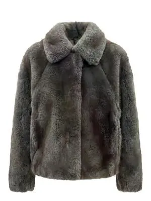 VALENTINI 1972 Faux-fur Shirt-collar Jacket - Brown