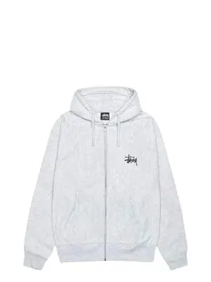 StÜssy Logo-print Zip-fastening Hoodie - Grey