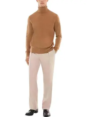 FURSAC Roll-neck Knitted Sweater - Brown