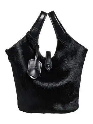 Polo Ralph Lauren Dyed Haircalf Crossbody Bag - Black