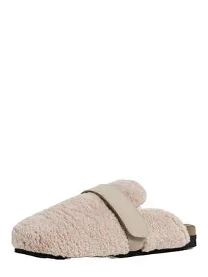 ROAM Slim Fuzzy Loaf Mules - Cement