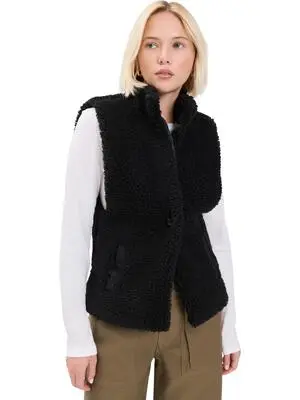 THE LULO PROJECT Amparo Faux Fur Vest - Black01