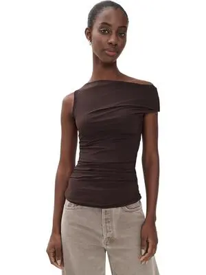 AGOLDE Carlin Top - Chocolate
