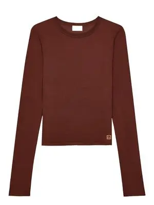 Saint Laurent Long-sleeved Knitwear Chocolate-colored
