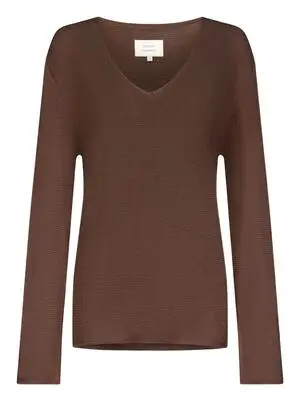 Loulou De Saison Saya V-neck Jumper - Brown