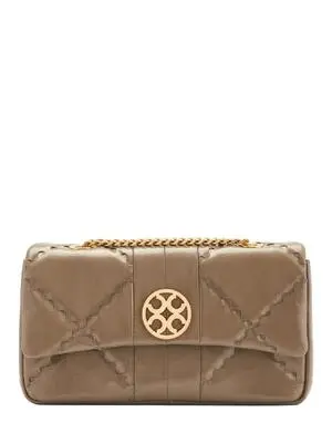 ORANGE CUBE Brown Mosaic Diamond Chain Bag - Khaki Brown