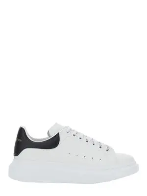Alexander McQueen ALEXANDER MCQUEEN Leather Low Top Sneakers With Contrast Heel White