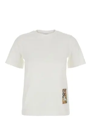Burberry Cotton T-shirt With Logo Patch - Multicolor