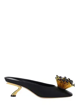 FERRAGAMO Crystal-embellished Fabric Low Heel Sandals - Multicolor
