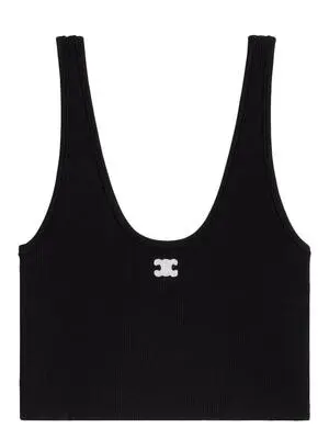 Celine Triomphe Cotton Top - Black