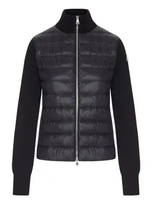 Moncler Wool Padded Cardigan With Zip - Multicolor