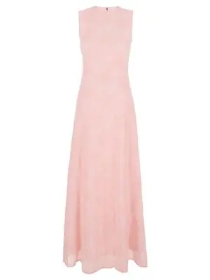 ROTATE BY BIRGER CHRISTENSEN Embroidered Tech Fabric Maxi Dress - Multicolor