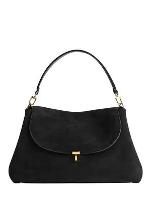 TOTEME TOTEME T-Lock Suede Bag Black