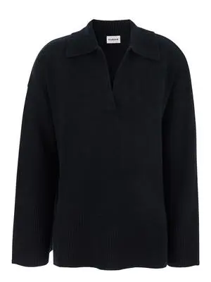 P.a.r.o.s.h Cashmere And Wool Polo Sweater - Black