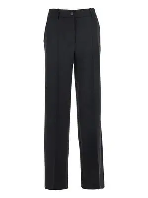 P.a.r.o.s.h Wool Blend Tailored Trousers - Black