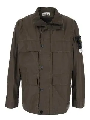 Stone Island STONE ISLAND Coated Cotton Blend Jacket Multicolor