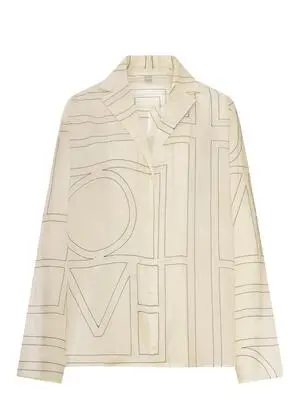 TOTÊME TOTEME Silk Shirt With Monogram Embroidery
