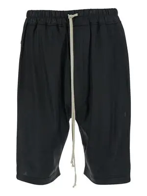 Rick Owens Tech Fabric Drawstring Shorts - Black