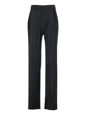 Phoebe Philo Black 'razor Pleat' Trousers With Front Pleats And High Waist In Tech Fabric For - Multicolor