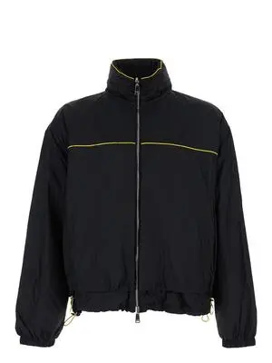 Fendi Black Reversible Jacket With Ff Details In Tech Fabric For - Multicolor