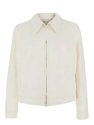 AMI Paris Classic Collar Zip Up Jacket - Multicolor