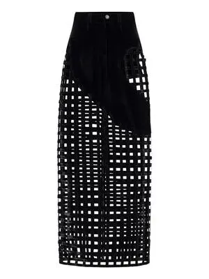 ÚCHÈ Úchè Velvet Maxi Skirt