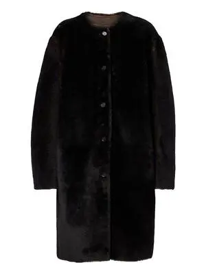 Loulou De Saison Elba Reversible Shearling Coat - Brown