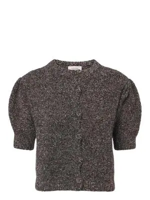 Agnona Cashmere, Silk, And Wool Cardigan - Brown