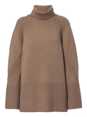 JOSEPH Loftus Oversized Cashmere Turtleneck Jumper - Brown