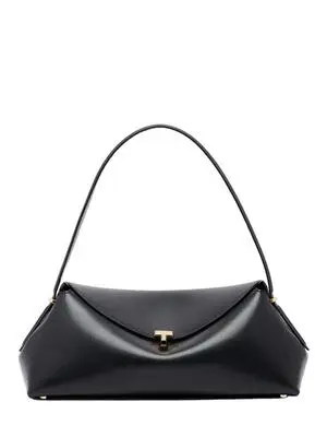 TOTEME T-lock Small Leather Shoulder Bag - Black