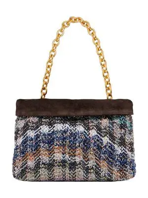 Missoni Suede-lined Knitted Shoulder Bag - Multicoloured