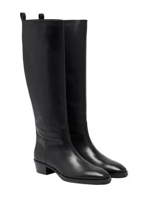 JIMMY CHOO Mave Leather Knee-high Boots - Black