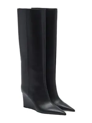 JIMMY CHOO Blake Leather Knee-high Boots - Black