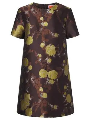 LA DOUBLEJ Devon Floral Jacquard Minidress