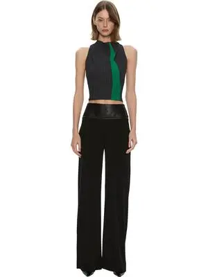 Christopher Esber Auto Upholstered Leather Trouser - Black