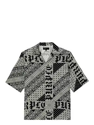 PURPLE BRAND Flag Bandana Shirt - Grey