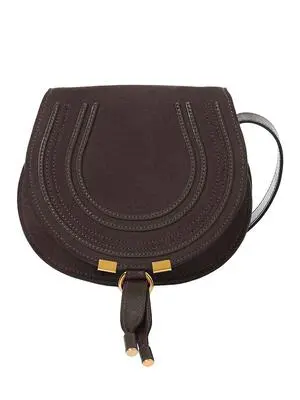 CHLOÉ Small Marcie Saddle Bag In Suede Leather