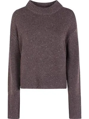 LISA YANG Sweater Cashmere "tarie" Sparkle - Brown