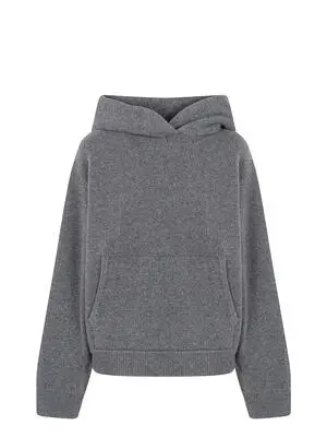 RÓHE Sweatshirt Hooded "kangaroo Jumper - Gray