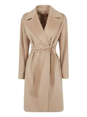 Max Mara MAX MARA STUDIO Classic Wool Coat Brown